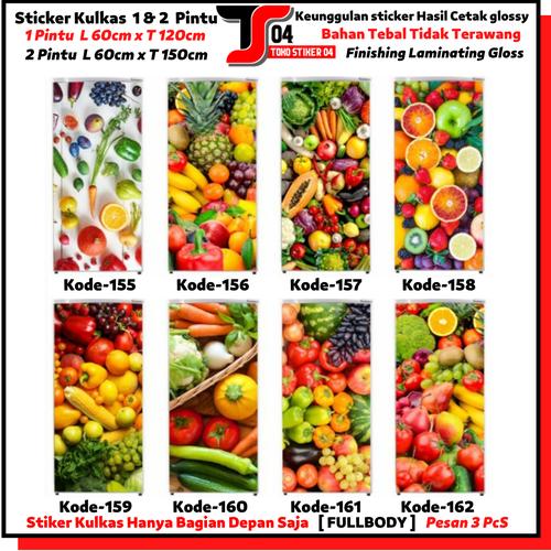 Jual Stiker Kulkas 1 Pintu Motif Buah/Sayuran dan 2 Pintu - 155, 1Pintu ...