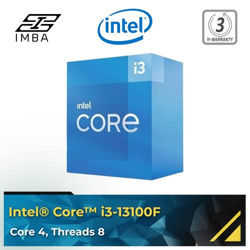 Promo Intel Core i3-13100F [3.40-4.80 GHz, 4C/8T, LGA 1700] Cicil 0% 3x ...