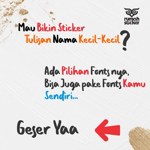 Jual STIKER STICKER CUTTING KECIL NAMA SENDIRI FONTS LATIN - Putih ...