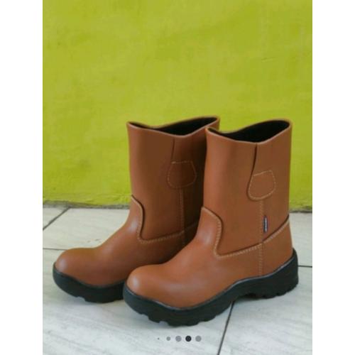 Jual SEPATU SAFETY KULIT SAPI ASLI UJUNG BESI GROSIR SEPATU LOADER ...