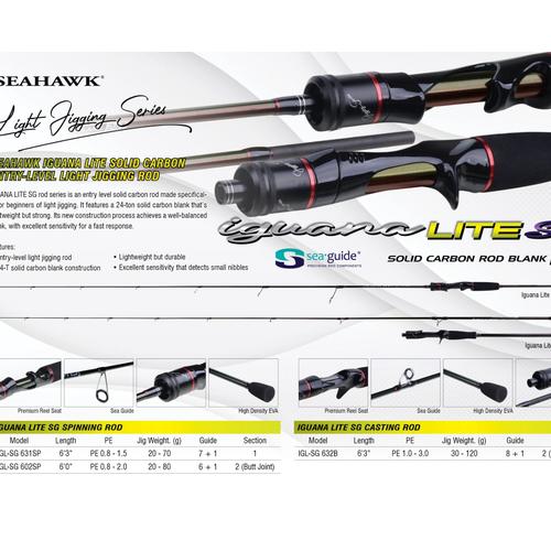 Jual Jigging Rod Seahawk Iguana Lite spinning 1 section - Kota Dumai ...