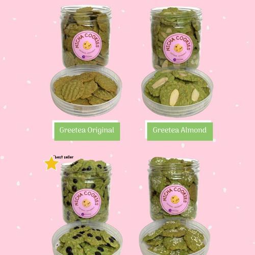Jual Nicha Cookies Rasa Green tea variasi topping - Choco chips - Kota ...