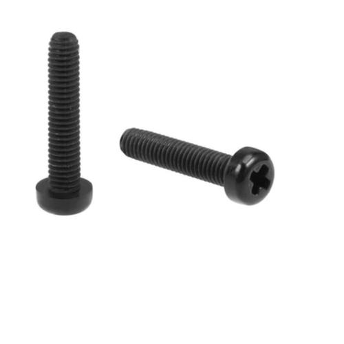 Jual Baut 4mm M4x40 mm M4 Black Round Cross besi metal Screw 40mm 4cm 4 ...