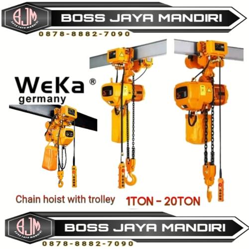 Jual Electric chain hoist 5 ton x 6 meter With trooley Weka Germany ...