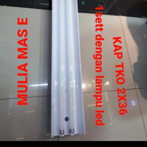 Jual Kap Lampu TKO set 2x36/2x16watt+Lampu TL led neon philips 16watt ...