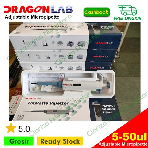 Jual Micro Pipette 5-50 ul DragonLab Mikro pipet Adjustable Micro pipet - Kab. Pasuruan ...