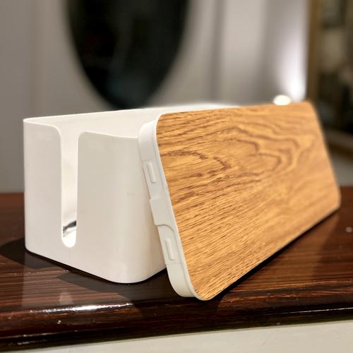 Jual Kotak Organizer Kabel Kayu Minimalis Charger Wire Cable Management ...