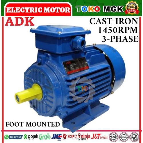 Jual ADK MOTOR 112M-4 C/I 4KW 5.5HP 4P 1500RPM 3PH B3 ELECTRIC MOTOR ...