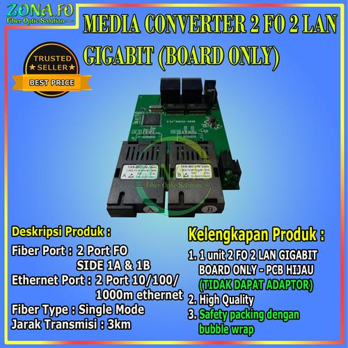 Jual Media Converter Gigabit Fiber Optic 2 Port FO 2 Port LAN / 2 FO 2 LAN - Kota Tangerang ...