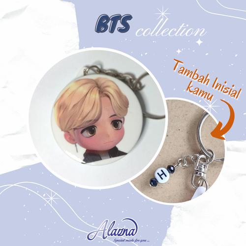 Jual Gantungan Kunci Pin BTS Tiny Tan - Bisa Custom Inisial - Biasa ...