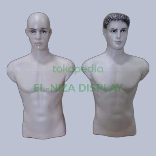 Jual PATUNG MANEKIN TORSO PRIA DEWASA - RAMBUT KULIT, tiang besi gepe ...