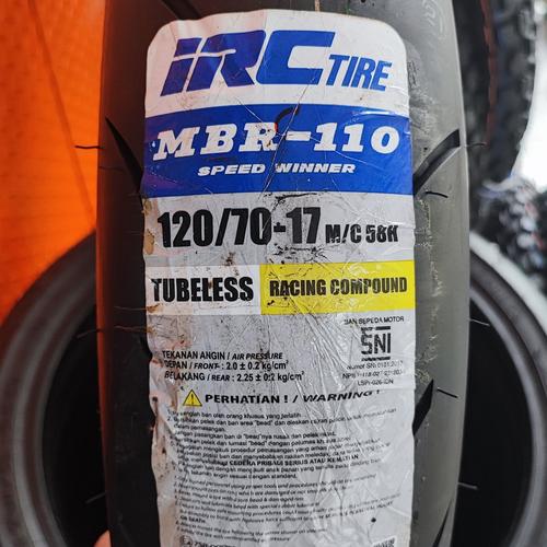 Jual IRC MBR-110 RACING COMPOUND 120/70-17 TUBLES NEW IRC - Kota ...