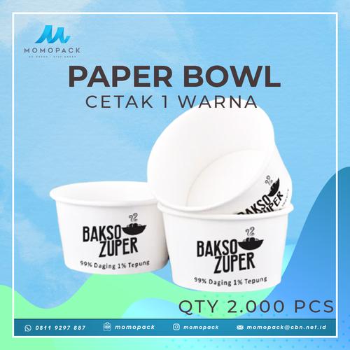 Jual Paper Bowl Custom Cetak 1 Warna 650 / 800 ml 2000 pcs - 800 ml ...