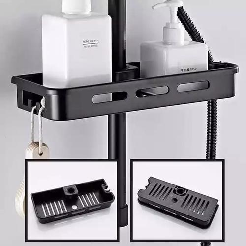 Jual Rak hitam tiang shower - rack tempat sabun kamar mandi - Jakarta ...