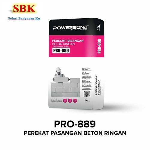 Jual Semen Mortar Powerbond Perekat bata ringan hebel PRO-889 40Kg 1 ...