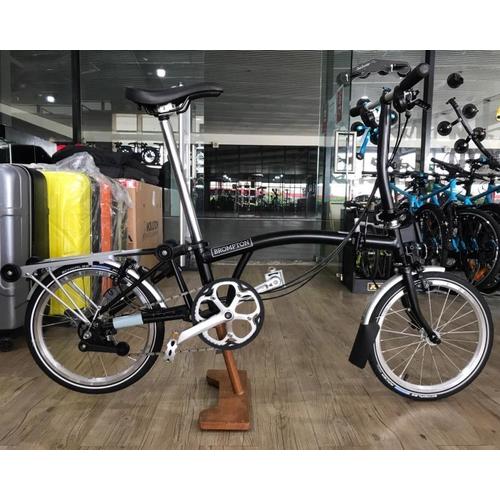 Jual Sepeda Brompton C Line S6R Black Explore Low Rise With Rear Rack ...