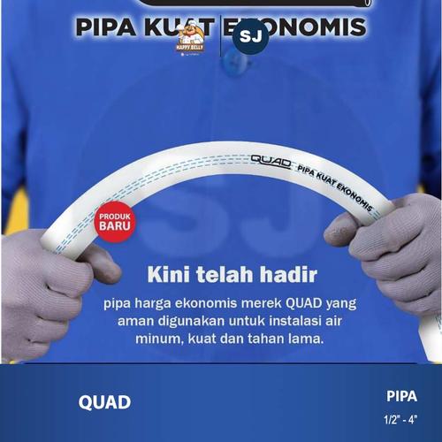 Jual Pipa PVC QUAD KUAT 1 INCH 32 MM 5,8 M - Kota Medan - SJ WARNA ...