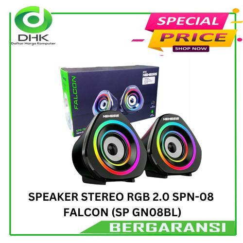 Jual SPEAKER STEREO RGB 2.0 SPN-08 FALCON (SP GN08BL) - Putih - Jakarta ...