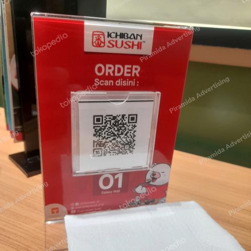 Jual standing lipat barcode qr meja display - Kota Surabaya - Piramida ...