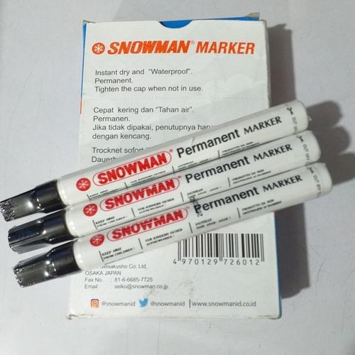 Jual Spidol Snowman Permanent Marker G-12 Hitam - Kota Medan - Erfolg ...