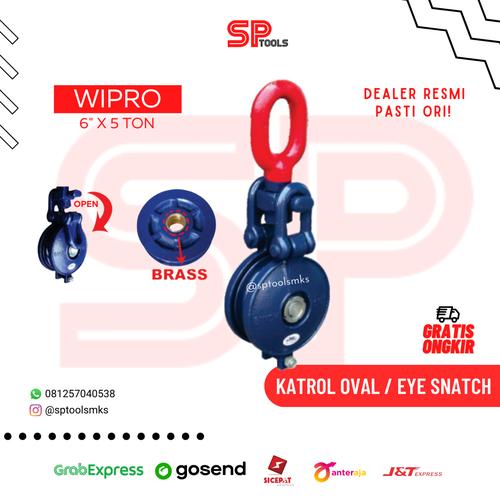 Jual KATROL OVAL BLOCK / BLOK 6" 6 INCH 5 TON / 6X5T OVAL EYE SNATCH ...