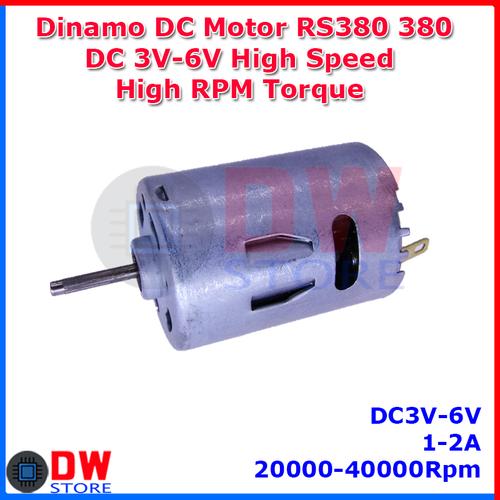Jual Dinamo DC Motor RS380 RS 380 DC 3V- 6V High RPM Baling Pesawat ...