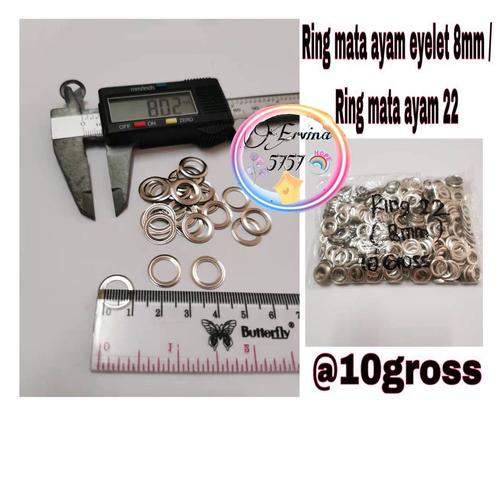 Jual 10gross ring mata ayam eyelet 8mm / ring pasangan mata ayam tipe ...