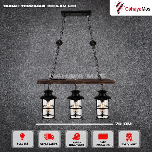 Jual Lampu Hias Gantung Industrial Vintage Rustic Retro Antik Hitam ...