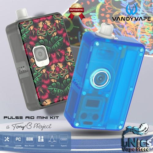 Promo PULSE AIO MINI KIT 80W INCLUDE RBA Vessel Tank 18650 Battery 5ML ...