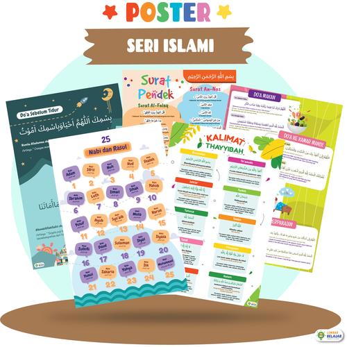 Jual Poster Edukasi Anak Islami - Poster Belajar Anak Muslim - Rukun ...