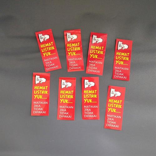 Jual Stiker Hemat Listrik | Stiker matikan jika tidak dipakai - Kab ...