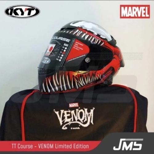 Jual Helm KYT TT Course Venom Spiderman Marvel TT Course Special ...
