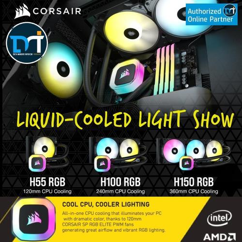 Jual Corsair H55 I H100 I H150 RGB - AIO Liquid CPU Cooler - Jakarta ...