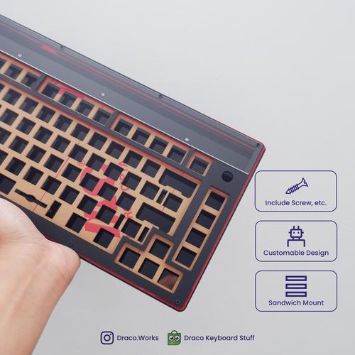 Jual Case Acrylic LCK75 75% Mechanical Keyboard Akrilik Sandwich ...