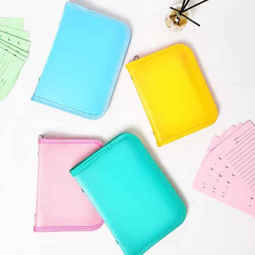 Jual BOS Binder Note A6 Cover Plastik Warna/Buku Ring Besi/Diary ...