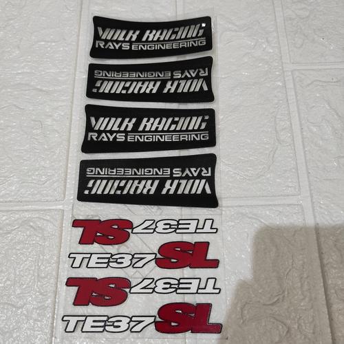 Jual stiker velg mobil TE37 SL R14 & R15 hitam - Kab. Malang - sw ...