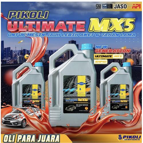 Jual Pikoli Ultimate MX5 4 Liter merk PIKOLI API SN SAE 10W40 Synthetic ...