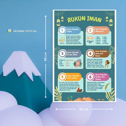 Jual Poster RUKUN ISLAM RUKUN IMAN Poster Edukasi Anak Islami - Rukun ...