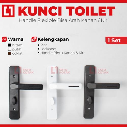 Jual Handle Gagang Kunci Pintu Kamar Mandi Toilet 1 Set Warna - Weldom ...
