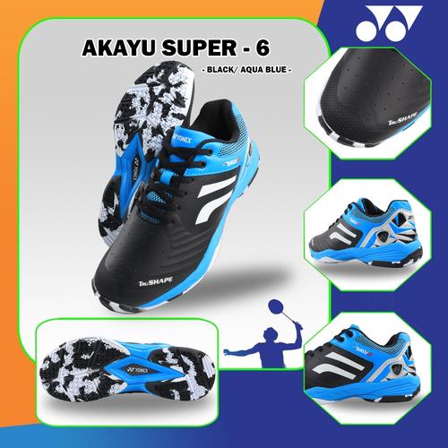 Promo YONEX Sepatu Badminton AKAYU SUPER 6 Series Original - BLACK AQUA ...