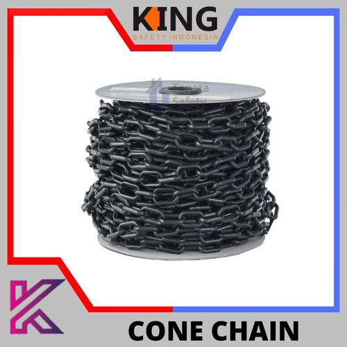 Jual Rantai Plastic Chain / Cone Chain Hitam 1 Roll 25 Meter - Hitam ...