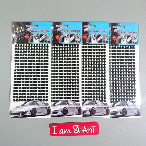 Jual SWR sticker kristal diamond swarovski stiker dekorasi 6mm - HITAM ...