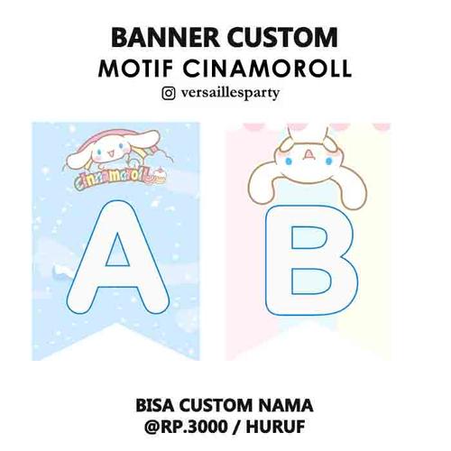 Jual Banner Cinnamoroll / Bunting Flag Cinamoroll / Hiasan nama ...