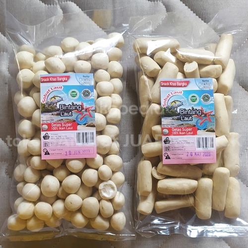 Jual Getas Ikan Khas Bangka merk Bintang Laut 200gram oleh oleh kerupuk ...