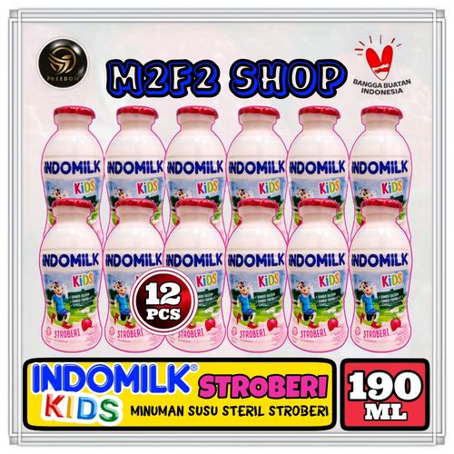 Jual Susu Indomilk Steril Botol Pet Stroberi |Strawberry - 190 ml (12 Pcs) - Jakarta Pusat ...
