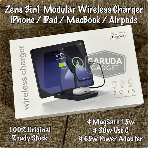 Jual Zens 3in1 Modular Wireless Charger MagSafe iPhone iPad Airpods ...