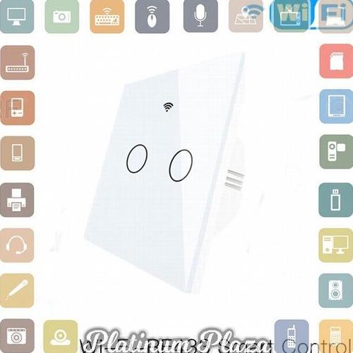 Jual Tuya Saklar Lampu Wireless Wifi Rf 433Mhz Smart Home Model 2 ...