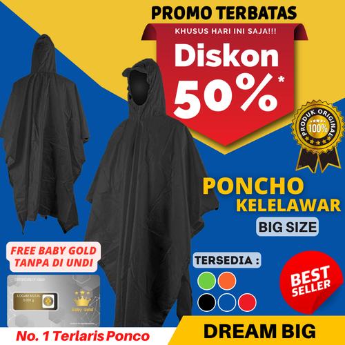 Jual Jas Hujan Ponco Poncho 2 Kepala Full Body Model Kelelawar Batman ...