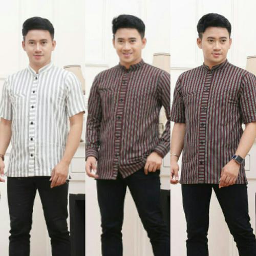 Jual Baju Adat/Kemeja Lurik/Baju Adat Jawa Tradisional/Kemeja Salur ...