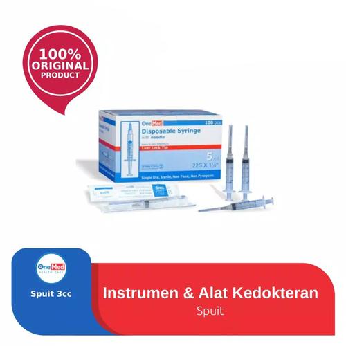 Jual Spuit / Syringe 1 cc / Syringe 3 cc / Syringe 5 cc Onemed - 3 ml ...